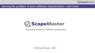 Scope master introduction presentation feb 2020 w vid | PPTX ...