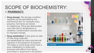 Scope of biochemistry | PPTX