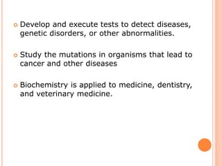 Scope of biochemistry | PPTX