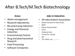 Scope of biotech | PPTX