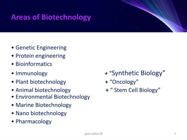 Scope of biotechnology and modern biotechnology | PPT