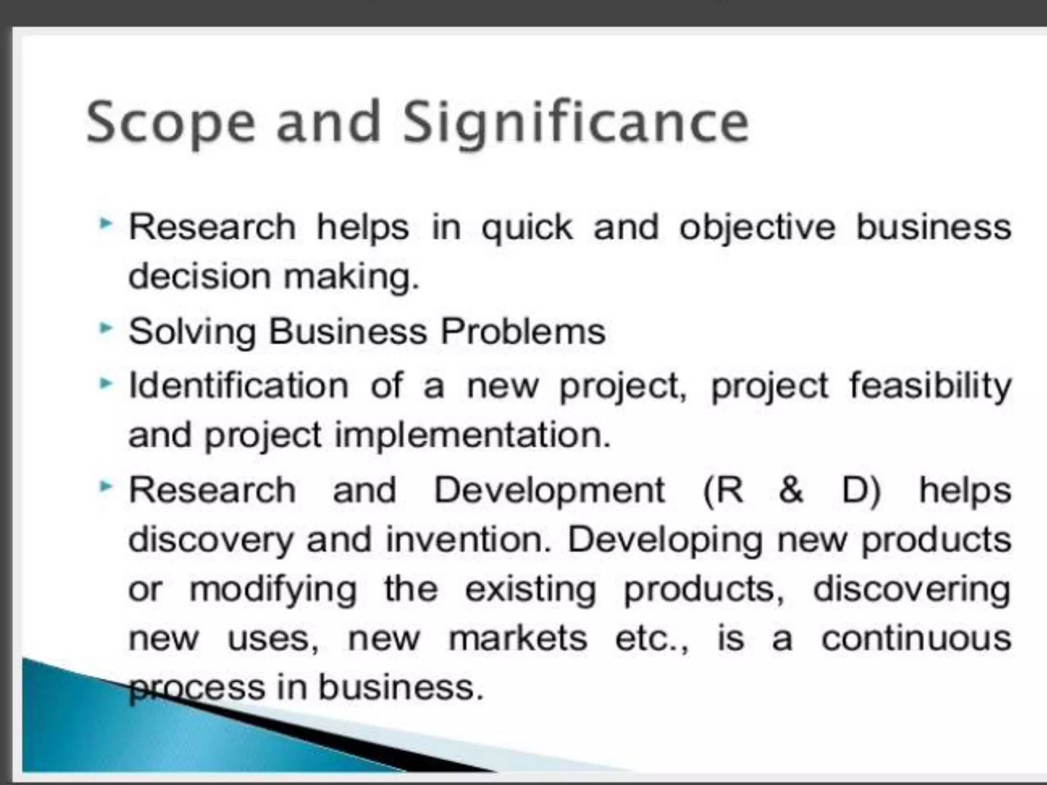 Scope of Business Research | PPTX