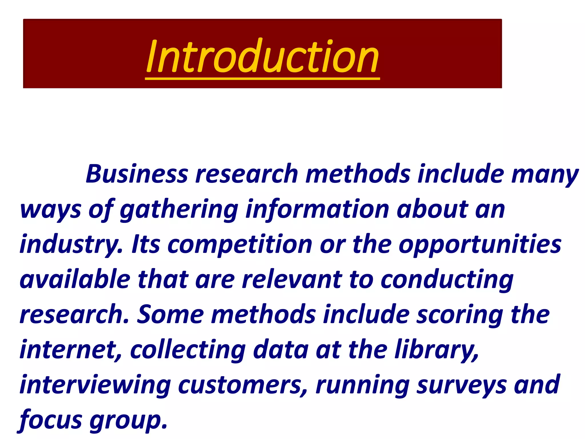 Scope of Business Research | PPTX
