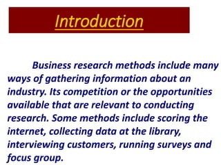 Scope of Business Research | PPTX