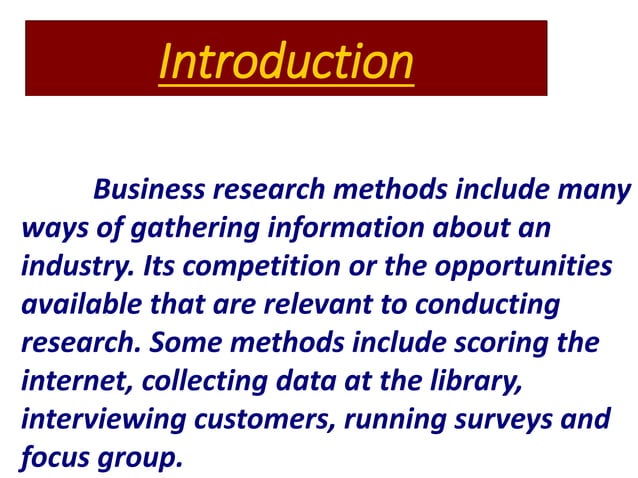 Scope of Business Research | PPTX