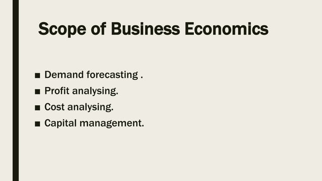Scope of business economics | PPT
