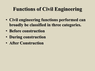 Scope of Civil Engineering | PPTX