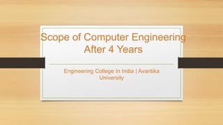 Scope of Computer Engineering after 4 Years - Avantika University | PPT