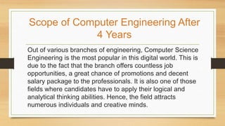 Scope of Computer Engineering after 4 Years - Avantika University | PPT