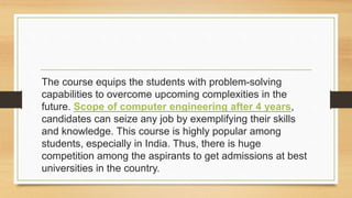 Scope of Computer Engineering after 4 Years - Avantika University | PPT