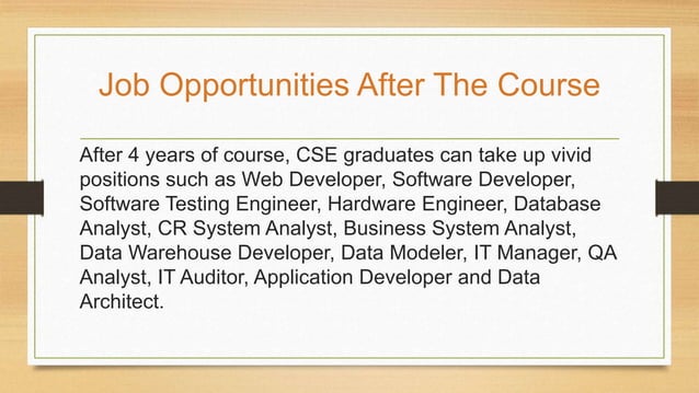 Scope of Computer Engineering after 4 Years - Avantika University | PPT