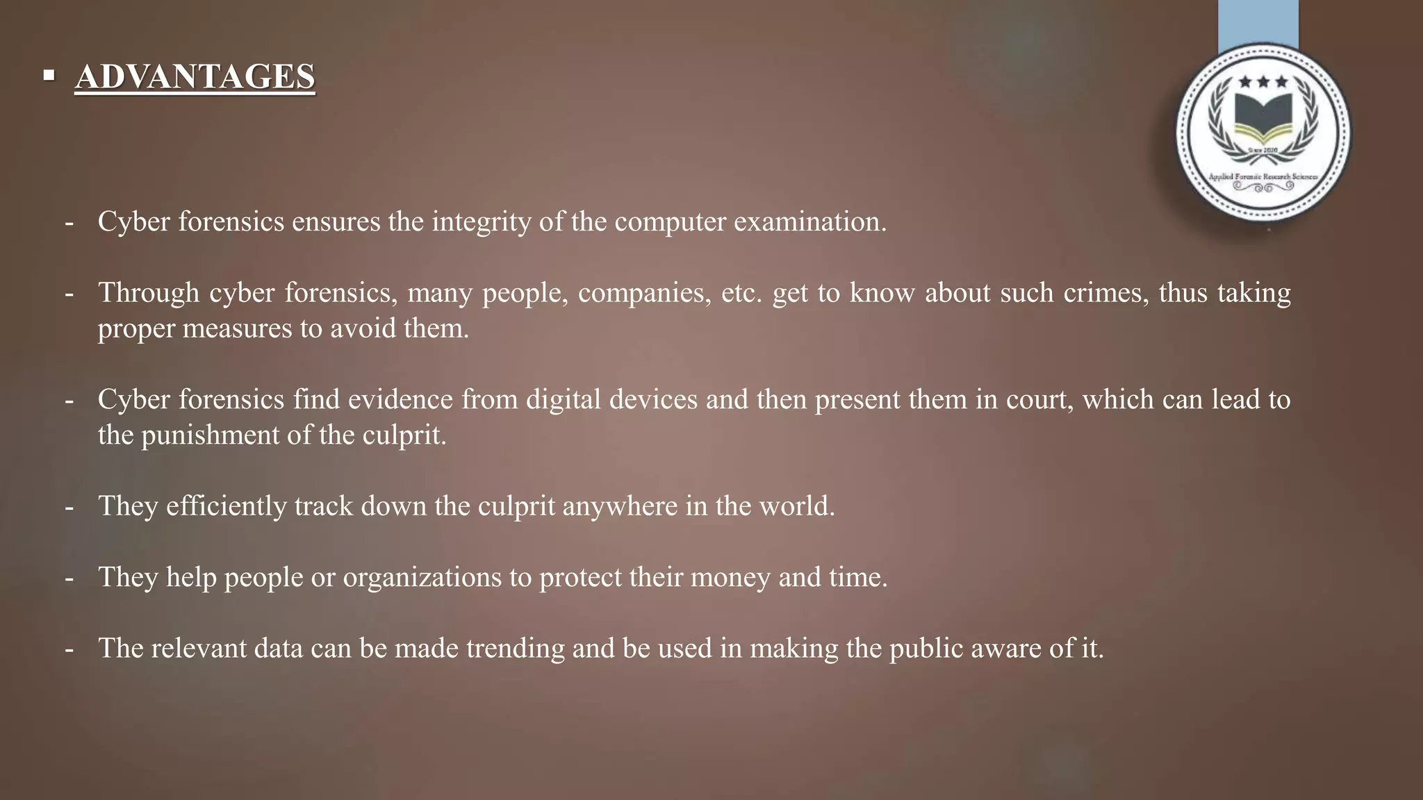 Scope of Cyber forensics | PPTX