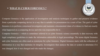 Scope of Cyber forensics | PPTX