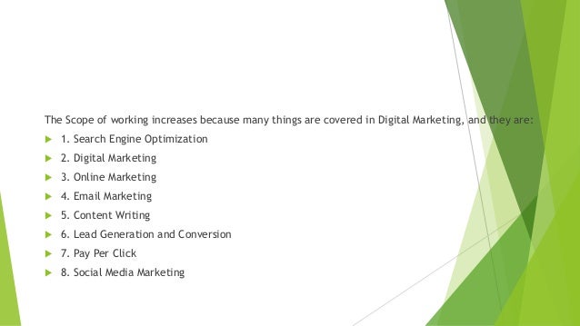 Scope of digital marketing | PPT