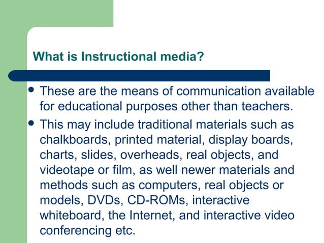Scope of Educational Technology | PPT | IT and Internet Support | Internet