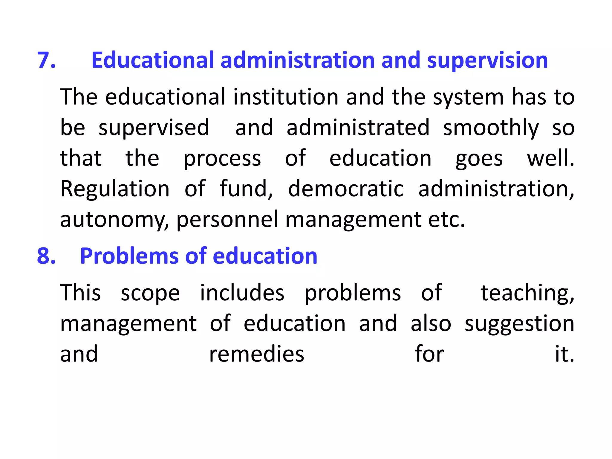 Scope of education | PPTX