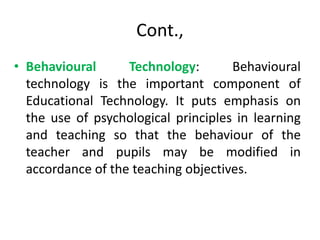 Scope of Educational Technology | PPTX