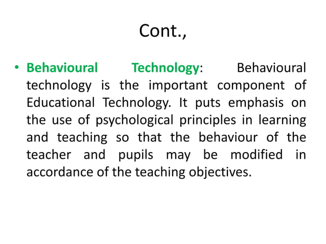 Scope of Educational Technology | PPTX