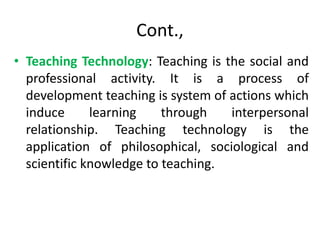 Scope of Educational Technology | PPTX