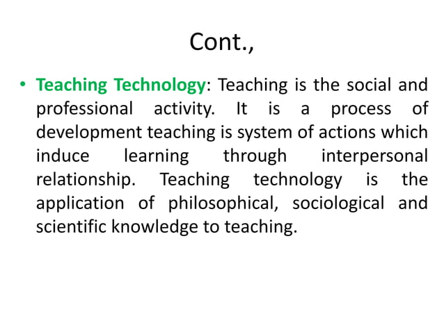 Scope of Educational Technology | PPTX