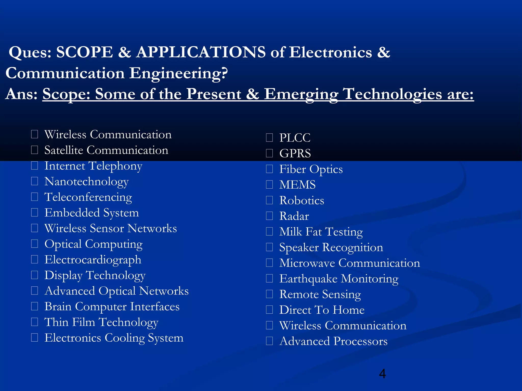 Scope of electronics and communication engineering | PPT