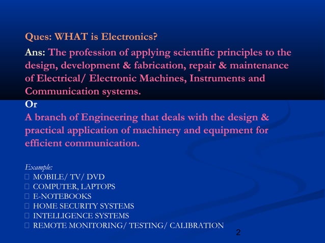 Scope Of Electronics And Communication Engineering Ppt
