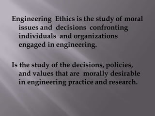 Scope of engineering ethics | DOCX