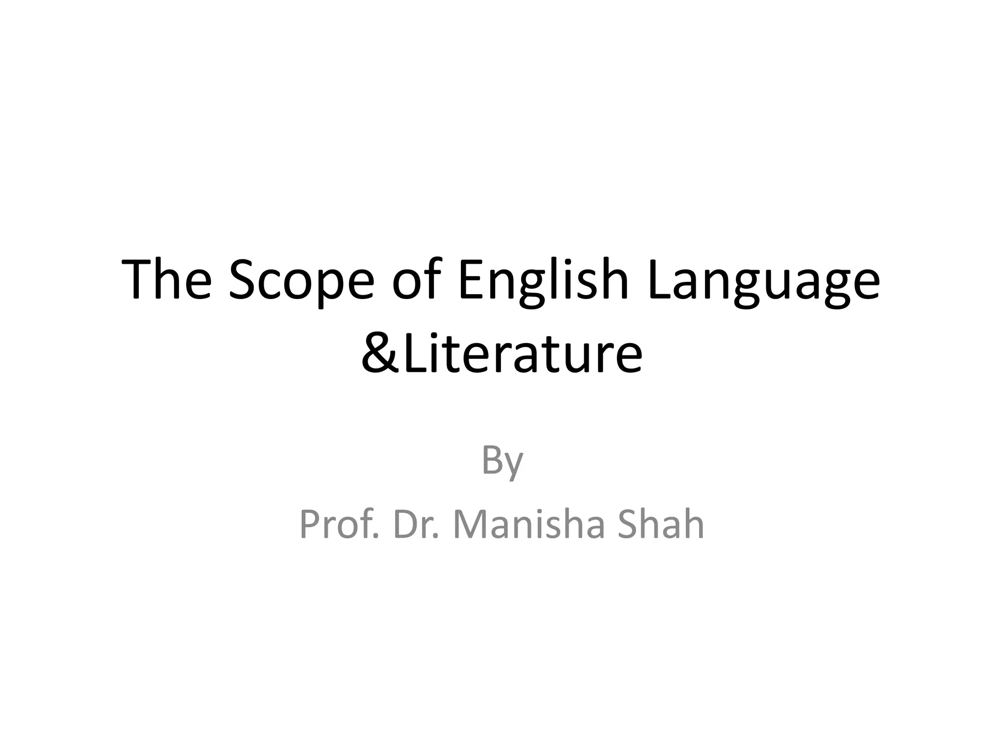 Scope of english | PPTX