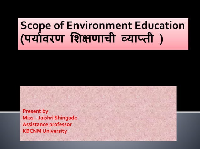 Scope of environment education | PPT