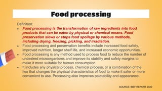 SCOPE OF FOOD PROCESSING INDUSTRY | PPTX | Agriculture | Industries