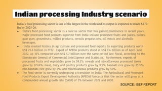 SCOPE OF FOOD PROCESSING INDUSTRY | PPTX