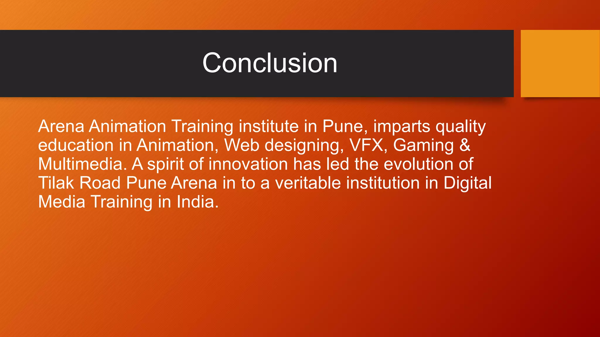 Scope of Game Design in India - Arena Animation Tilak Road | PPT