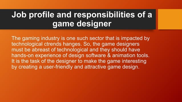 Scope of Game Design in India - Arena Animation Tilak Road | PPT