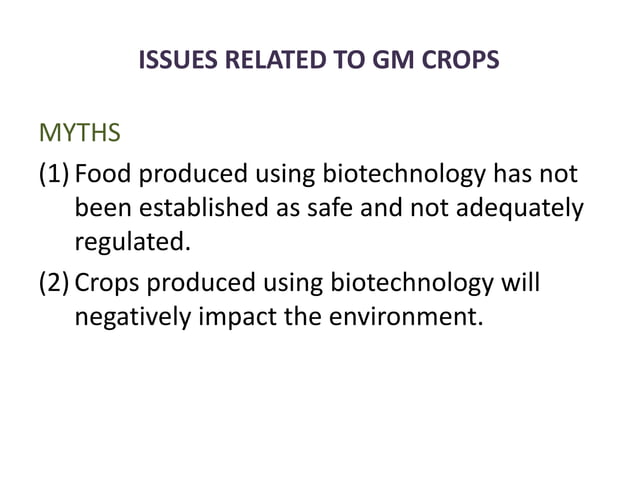 Scope of GM crops in india | PPT