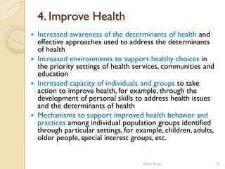 Scope of Health Promotion included in National Health Policy (NHP) 2071 ...