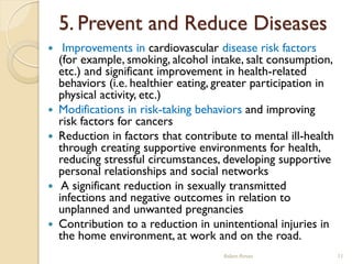 Scope of Health Promotion included in National Health Policy (NHP) 2071 ...