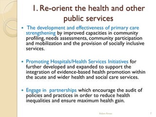 Scope of Health Promotion included in National Health Policy (NHP) 2071 ...
