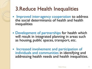 Scope of Health Promotion included in National Health Policy (NHP) 2071 ...