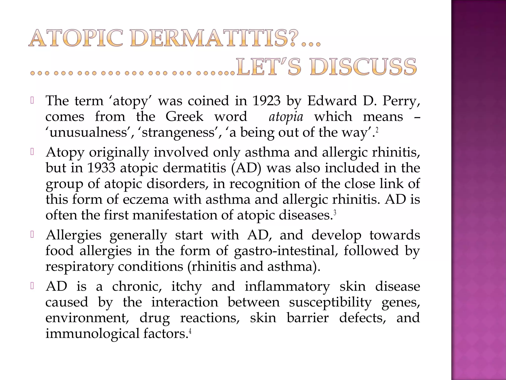 Scope of homoeopathic medicines in atopic dermatitis | PPT