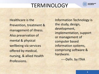 Scope Of It In Indian Healthcare | PPTX