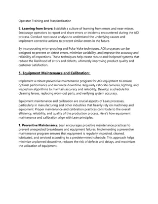 Scope of lean process in AOI (Automatic optical inspection ).pdf ...