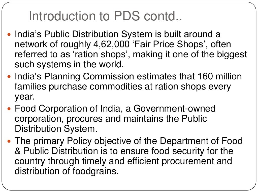 Public Distribution System