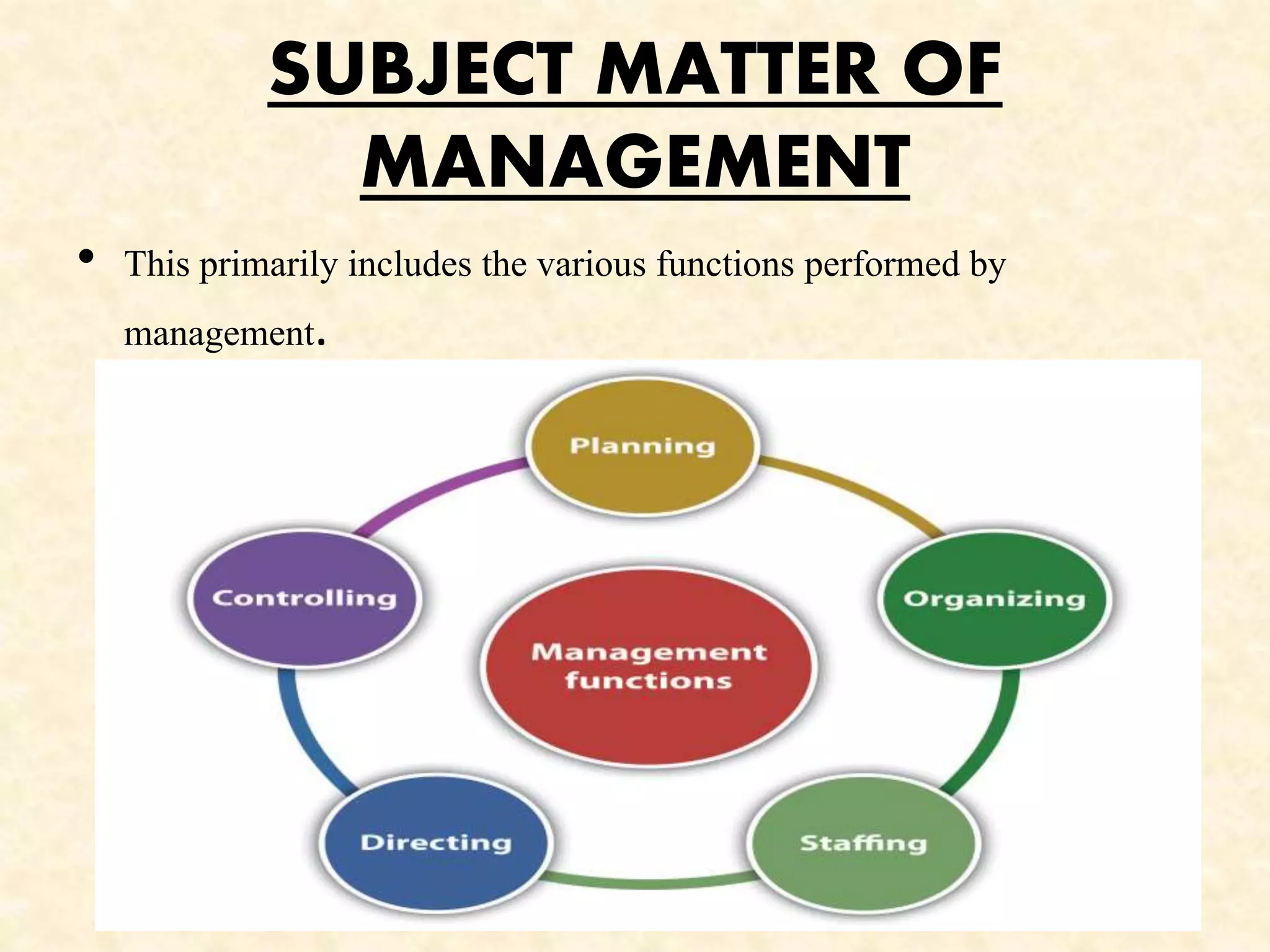 Scope of management | PPT