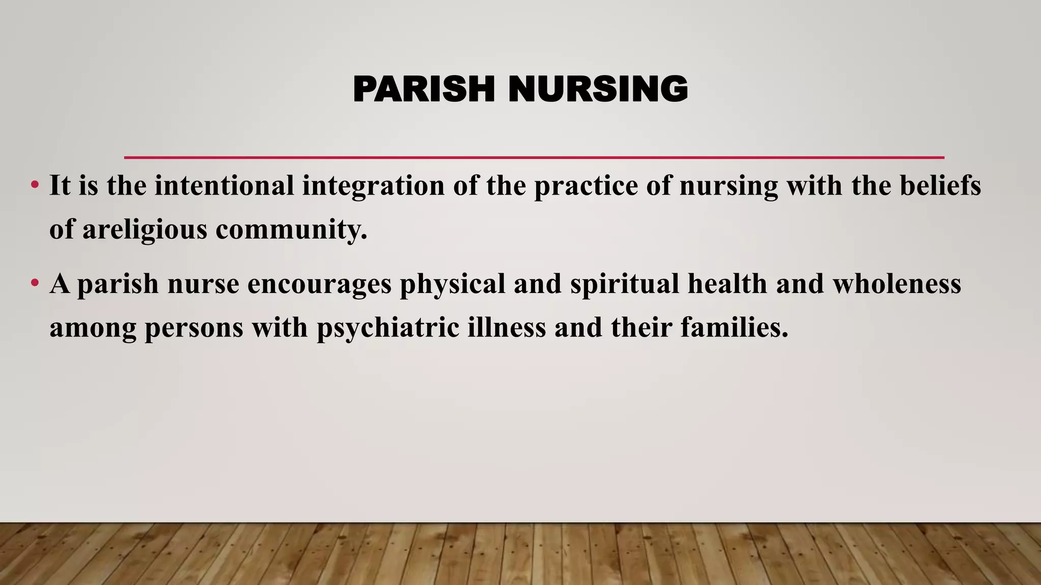 Scope of mental health nursing | PPTX