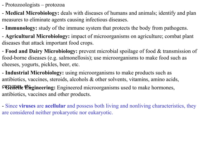 Scope of microbiology | PPT