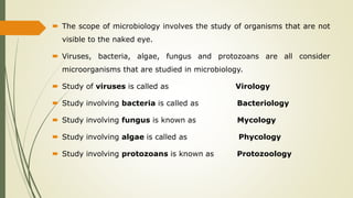 scope of microbiology | PPTX | Infectious Diseases | Diseases and ...