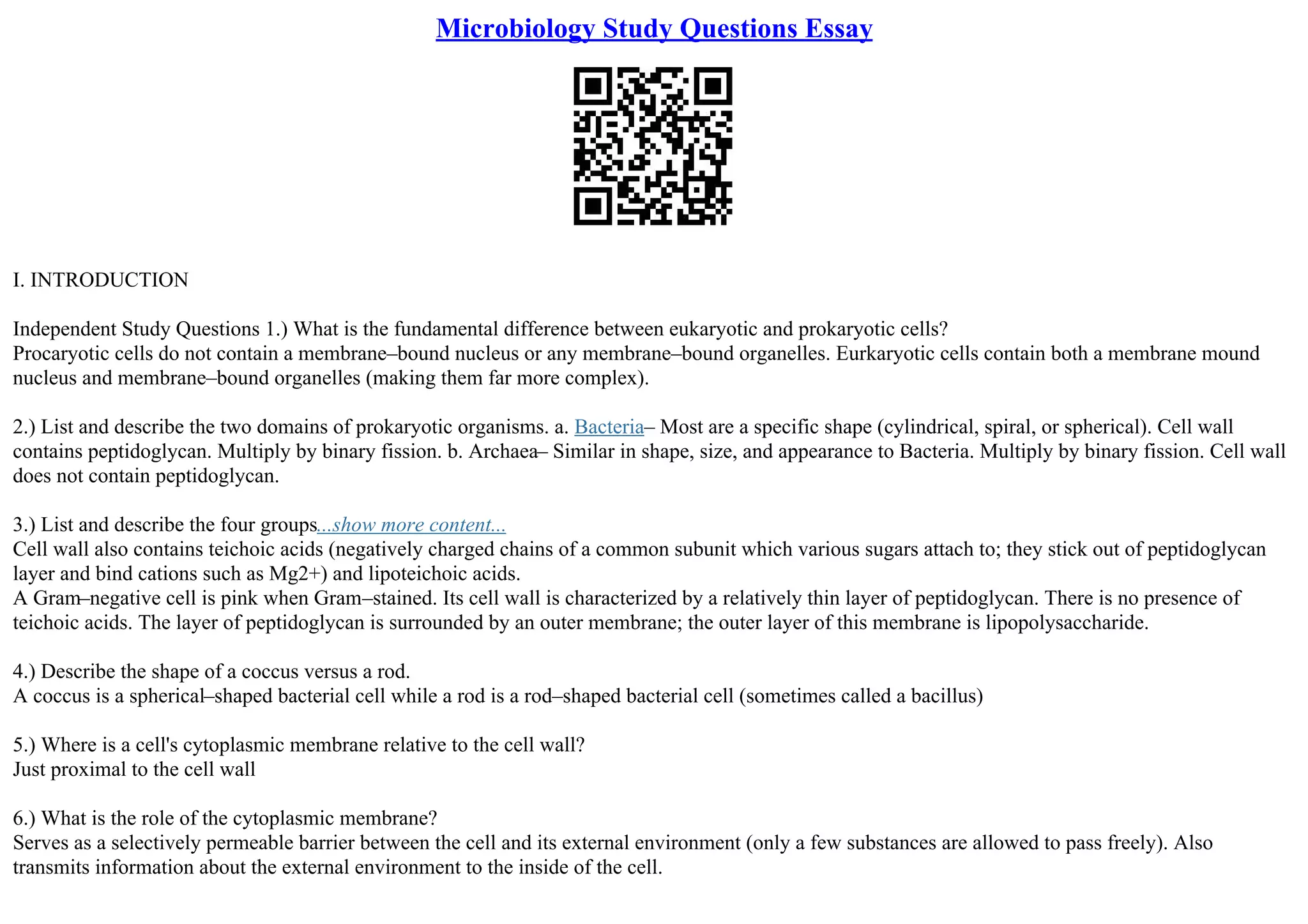 Scope Of Microbiology | PDF