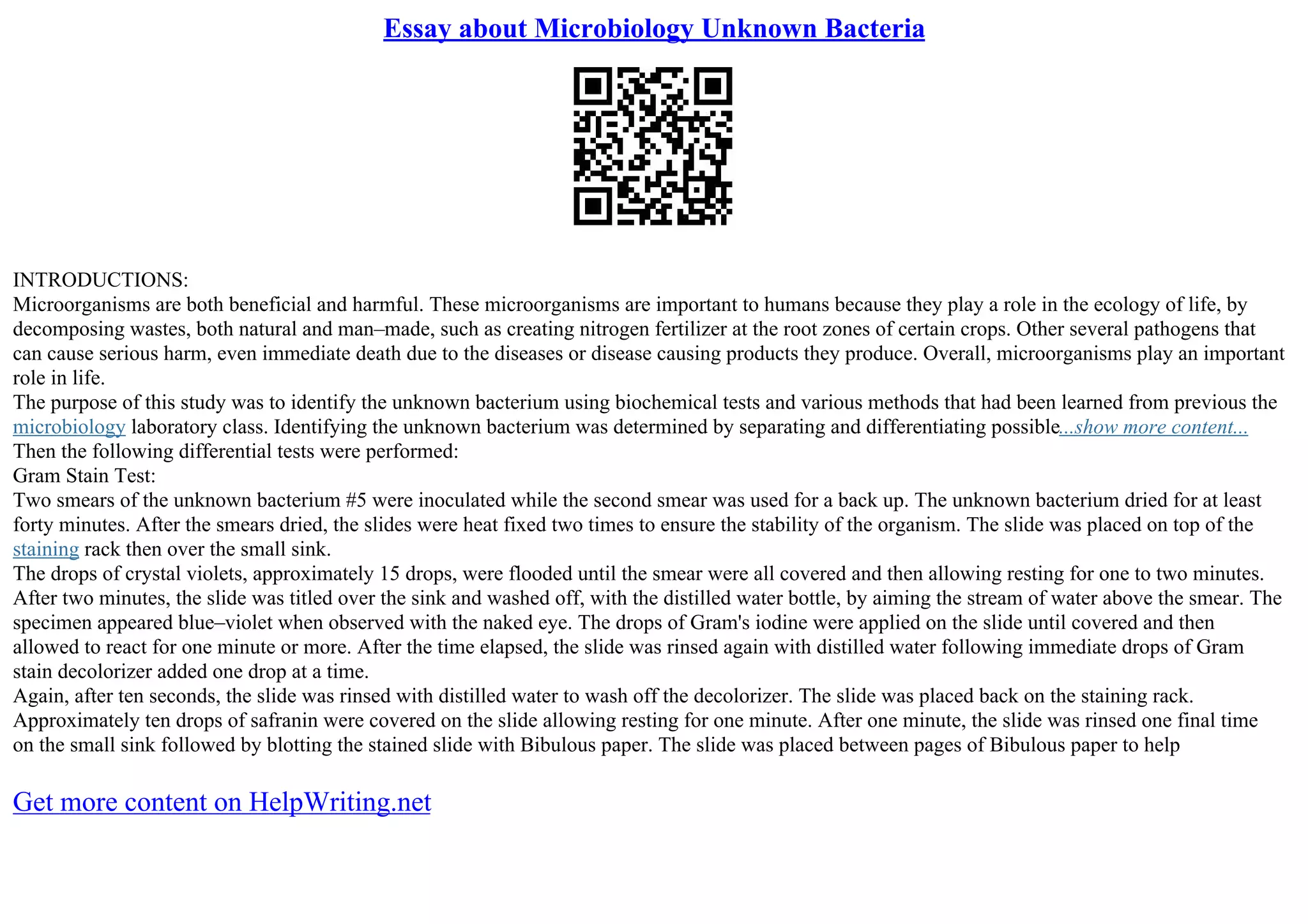 Scope Of Microbiology | PDF