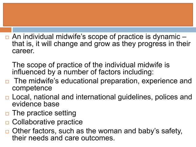 Scope of midwife | PPTX | Pregnancy | Reproductive Health