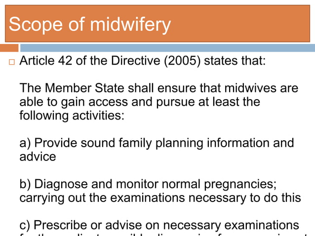 Scope of midwife | PPTX | Pregnancy | Reproductive Health